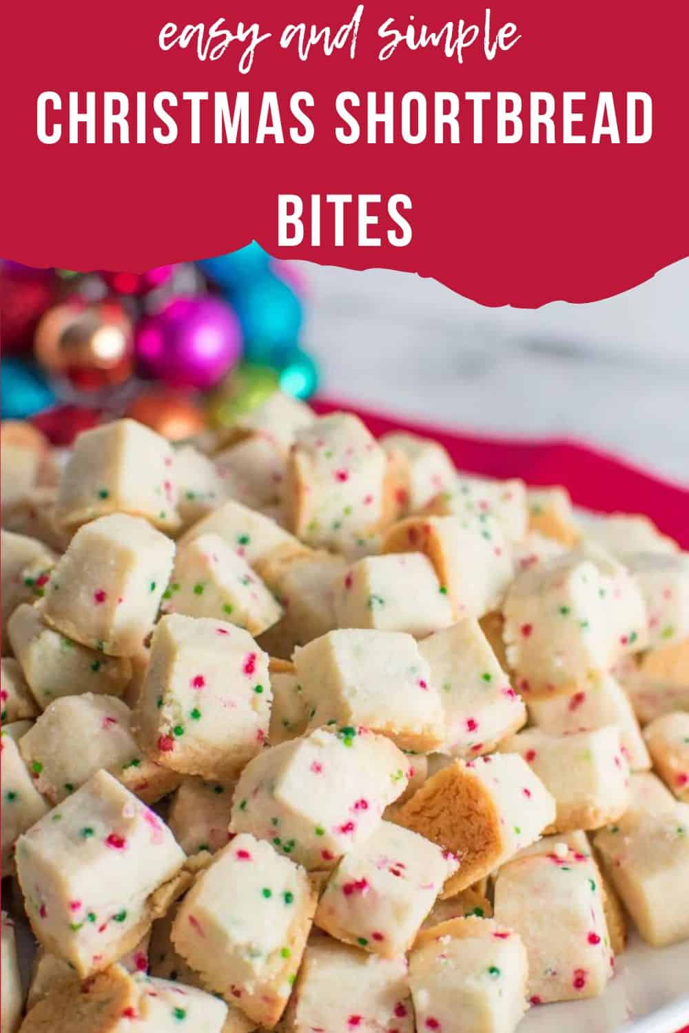 Christmas Shortbread Bites - A Sprinkle and A Splash