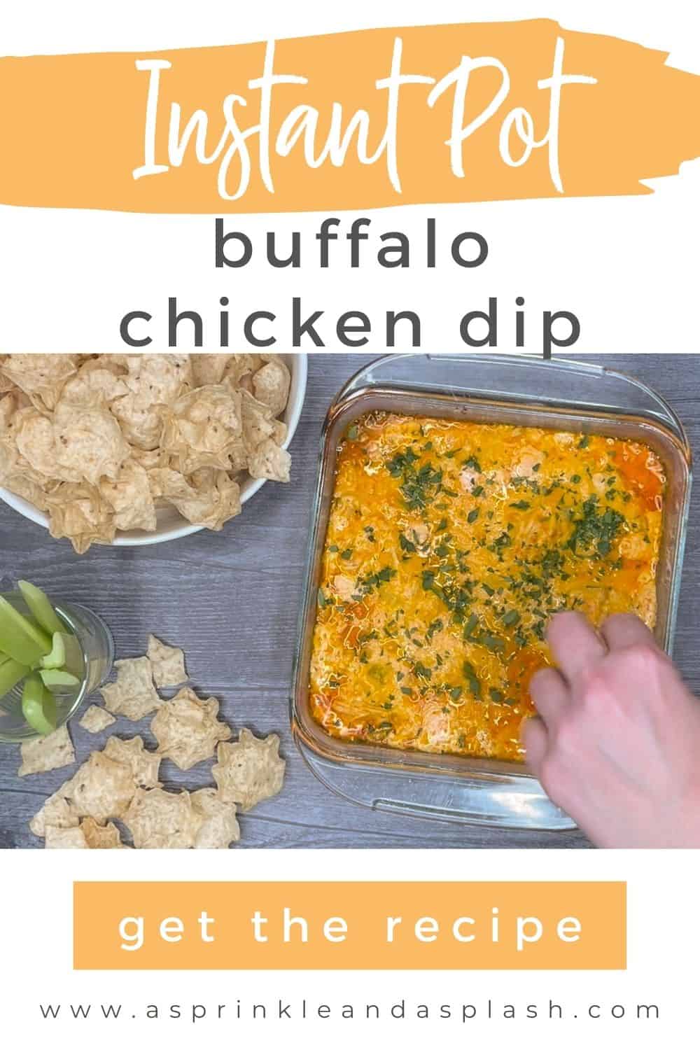 Instant Pot Buffalo Chicken Dip - A Sprinkle and A Splash