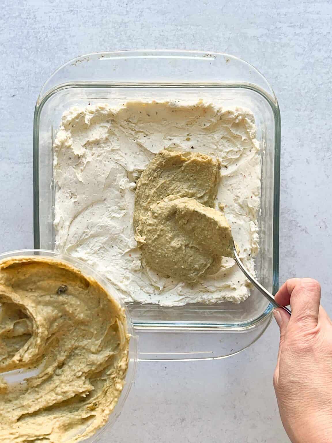 Greek 7 Layer Dip with Hummus - A Sprinkle and A Splash