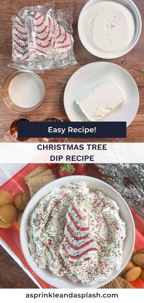 Little Debbie Christmas Tree Cake Dip - A Sprinkle and A Splash