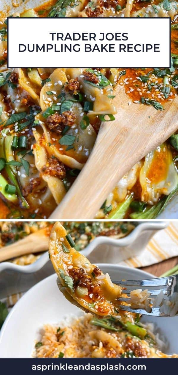One Pan Trader Joe's Dumpling Bake Recipe - A Sprinkle and A Splash